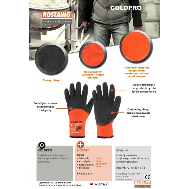 ROSTAING rękawice coldpro 8